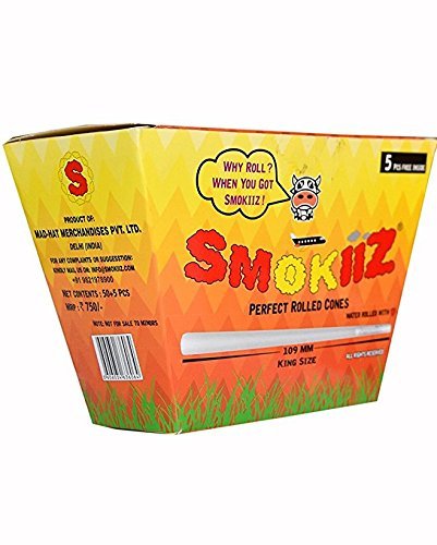 Buy Smokiiz King Size pre- Rolled Cones, Smoking Cones (White Cones ...