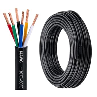 Lesnlok 7 Wire Cable 14 Gauge 16 FT Heavy Duty Pure Copper 14/7 Wire ...