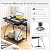 Amazon.com: Tangkula Small Computer Desk with Keyboard Tray, Home ...