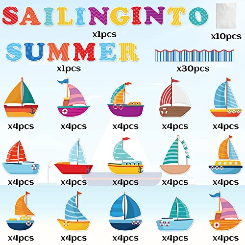 Snapklik.com : AsodSway 117Pcs Sailing Into Summer Cutouts Summer ...