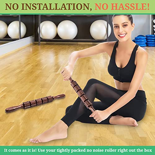 Snapklik.com : Wooden Massage Roller Handheld Stick Body Roller Relax ...