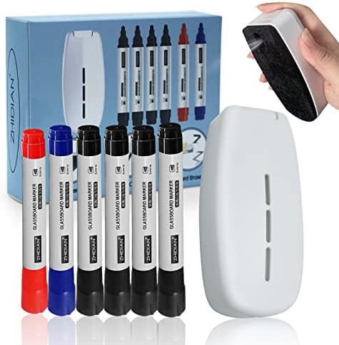 Amazon.com : Magnetic Dry Erase Erasers with Free 6 Liquid Chalk ...