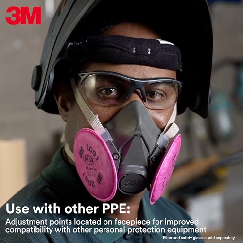 Snapklik.com : Half Facepiece Reusable Respirator 6100, NIOSH, Four ...