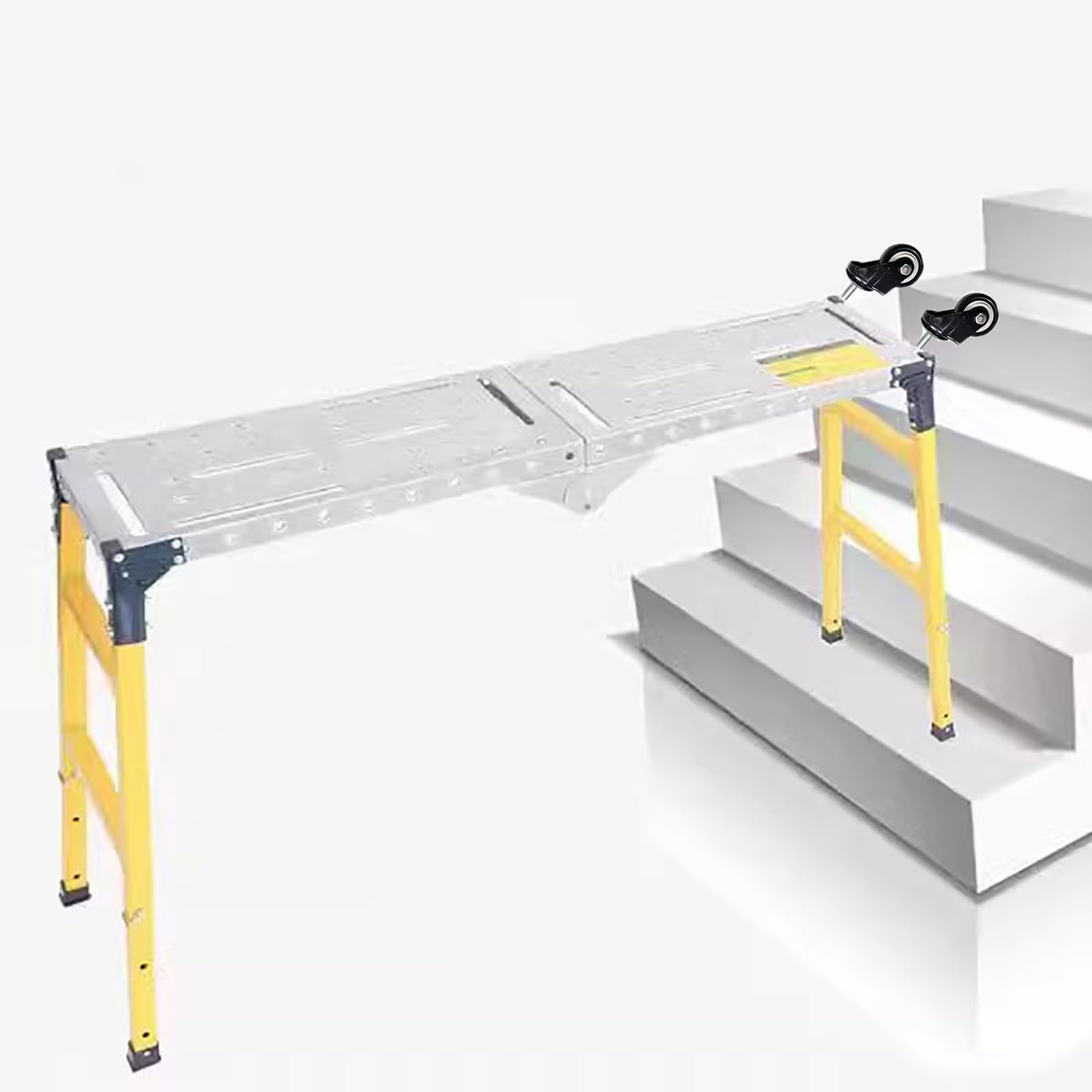 Amazon.com: Adjustable Uneven Ground Scaffolding with Wheels | Walk ...