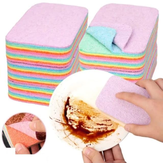 HOMENITY® - Zero Scratch Cleaning Frosted Sponge,12-Layer Tearable ...