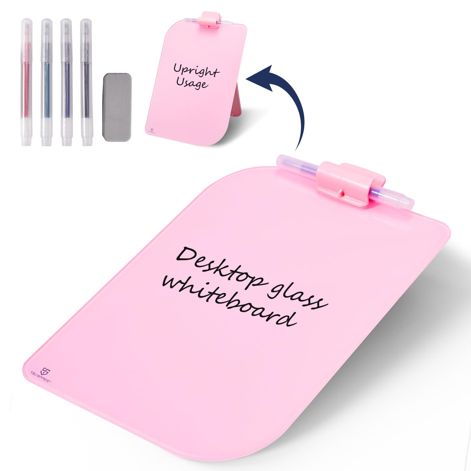 Amazon.com : TSJ OFFICE Small Desktop Whiteboard - 12 X 8 Inches Glass ...