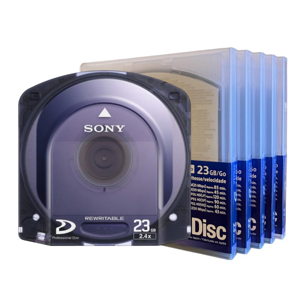 Amazon.co.jp: SONY ソニー PFD23A (5本入り) XDCAM 記録用 23G プロフェッショナルディスク 通常ケース ...