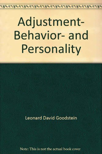 Adjustment, Behavior, and Personality (Advances in Modern Engineering ...