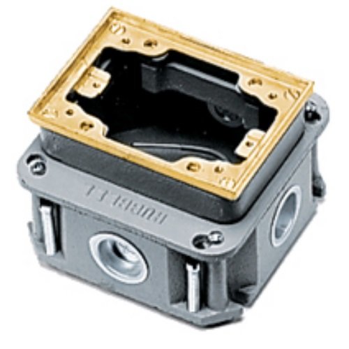 Hubbell Wiring Systems BA2436 Cast Iron 1-Gang Deep Flush Rectangle ...