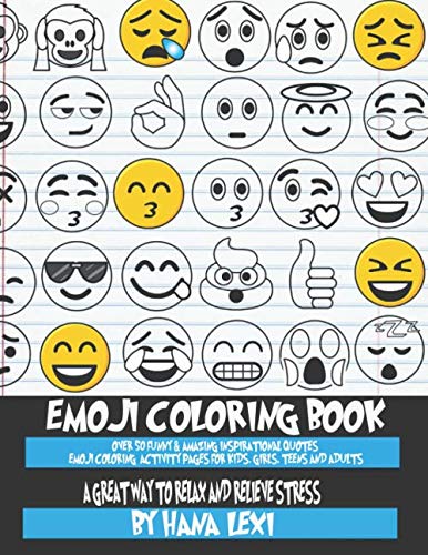 Buy Emoji Coloring Book for Girls: Inspirational Quotes, Funny Stuff ...