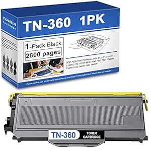 LKKJ 1 Pack TN360 Black High Yield Toner Cartridge Compatible TN-360 Toner Cartridge Replacement ...