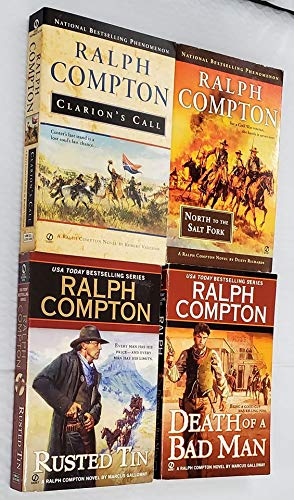 Set of 4 Ralph Compton Novels - Clarion's Call, North to the Salt Fork ...