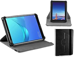 Navitech Black Leather Case Cover With 360 Rotational Stand Compatible ...