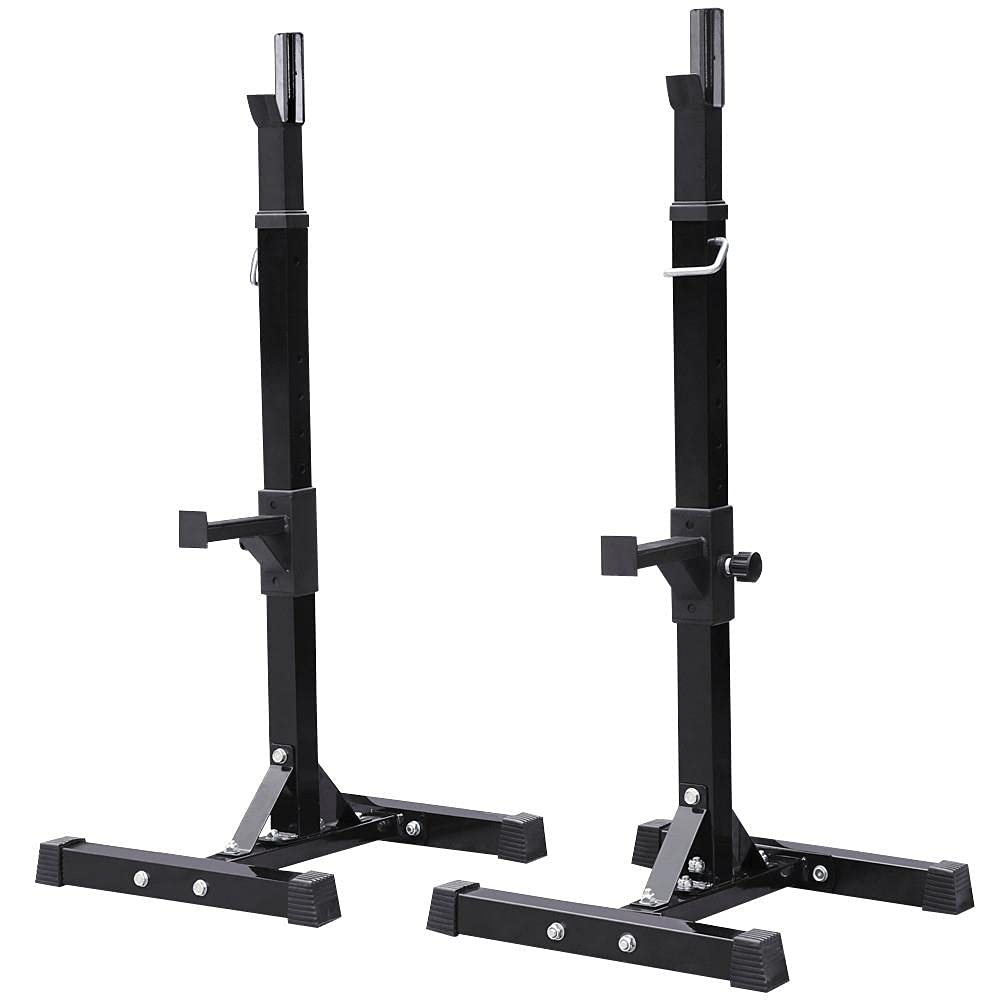 Buy Yaheetech Pair Of Adjustable Squat Rack Standard 44 70 Inch Solid