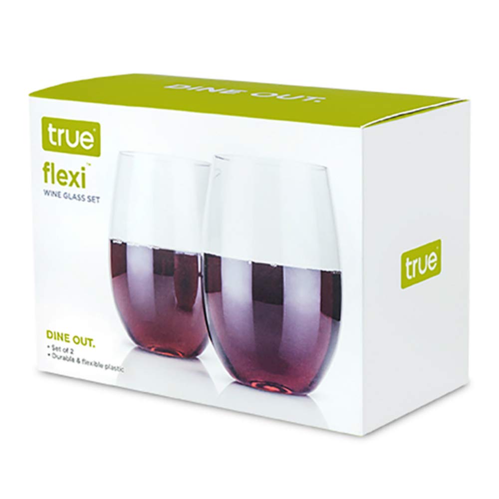 Snapklik.com : True Flexi Stemless Wine Glass, Clear Plastic Tumblers ...