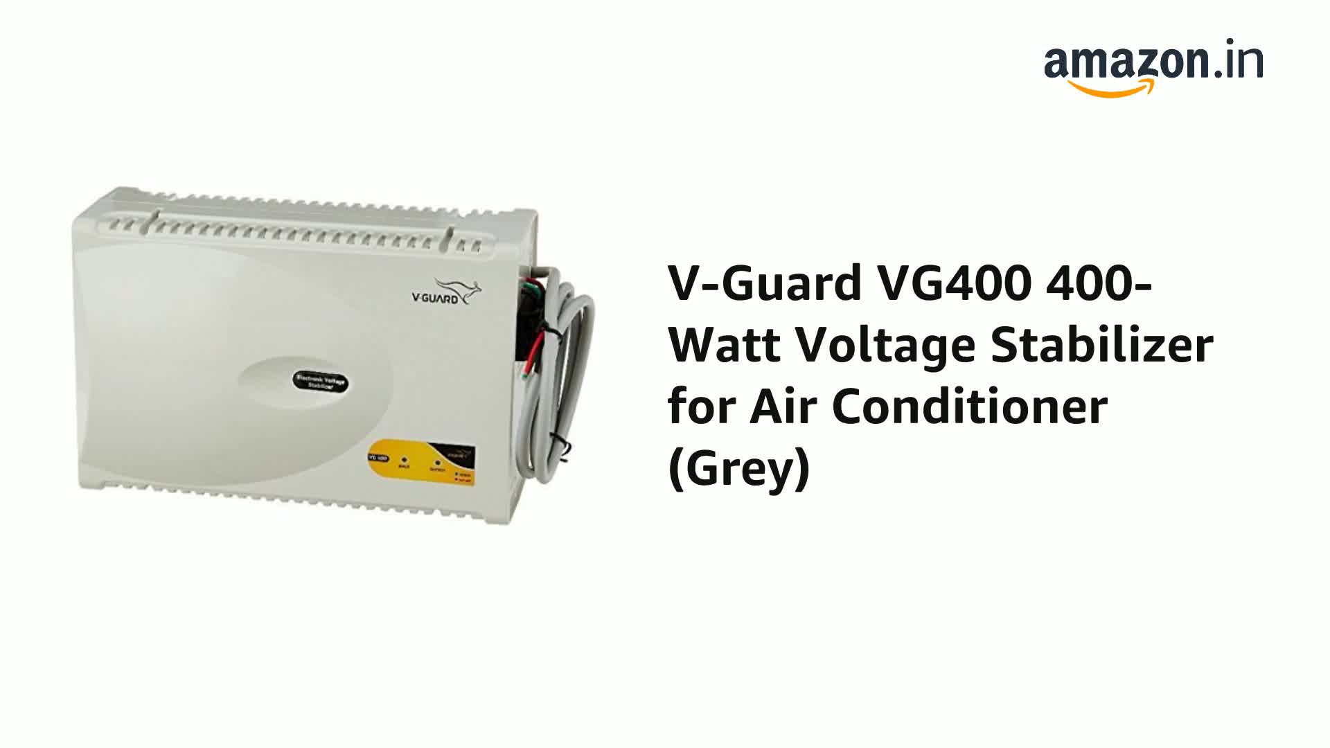 Watch V-Guard VG400 400-Watt Voltage Stabilizer for Air Conditioner ...