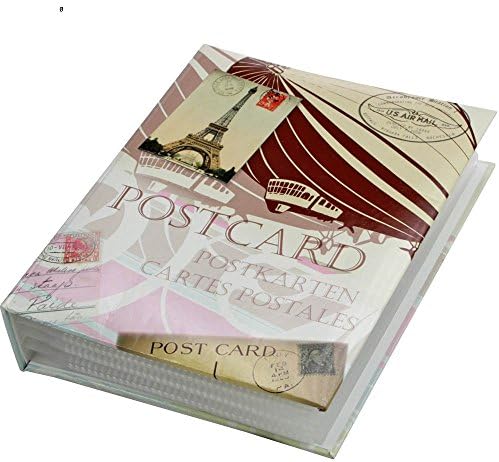 Amazon.com: Postcard Album Retro with 50 Transparent Pages : Office ...