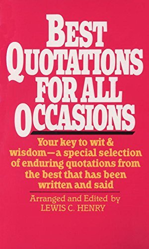 Amazon.in: Buy Best Quotations for All Occasions: Your Key to Wit ...