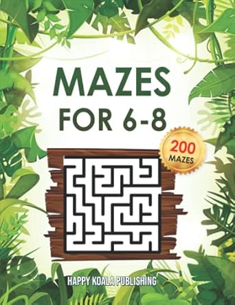 Mazes for 6-8: Big Maze Activity Book for Kids ages 6-8 years old and ...