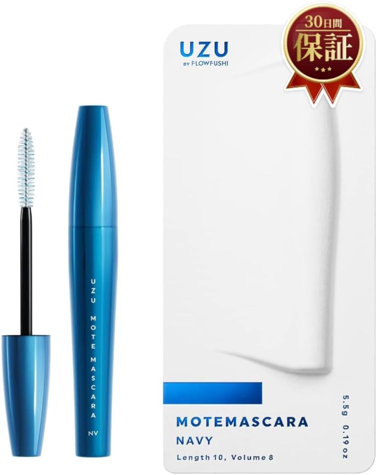 Amazon | UZU BY FLOWFUSHI (ウズバイフローフシ) モテマスカラ MOTE MASCARA [ネイビー] カラーマスカラ まつげケア 耐水性 お湯オフ 低刺激性 ...