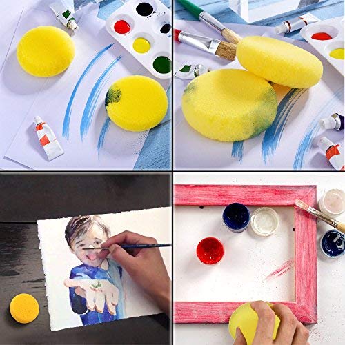 Snapklik.com : 50 Pack Painting Sponges, Round Watercolor Synthetic ...