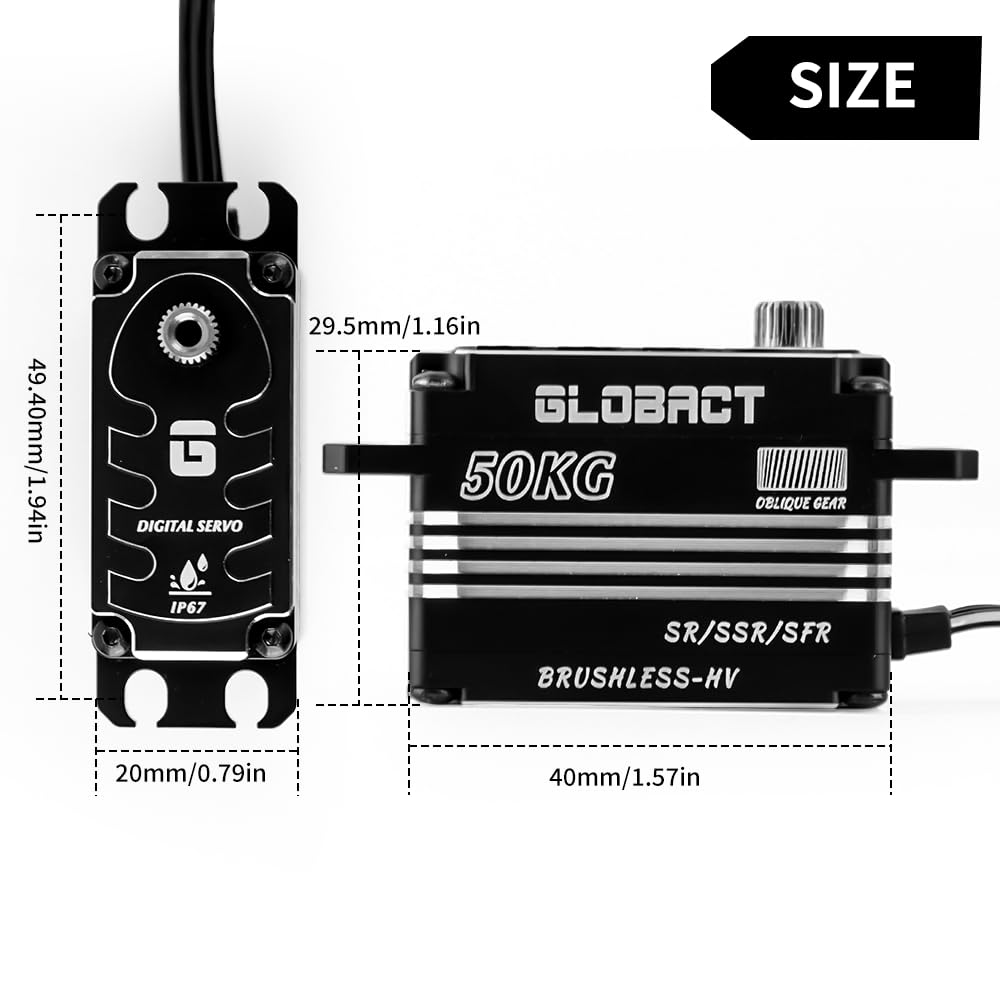 Snapklik.com : 50KG Brushless Servo Programmable Low-Profile RC ...