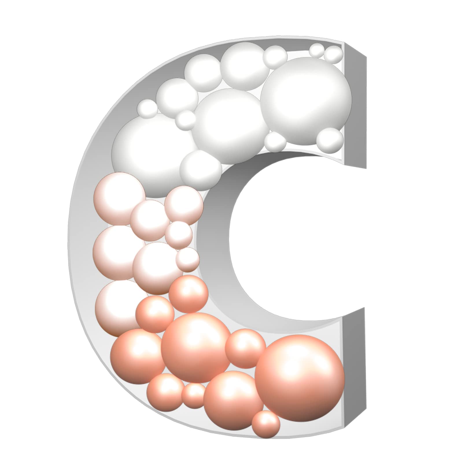 Buy BUDICOOL 3.3ft Tall Pre-cut Mosaic Letter Balloon Frame,Marquee ...