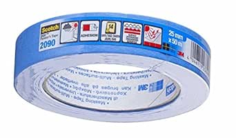 3M Scotch-Blue 2090 Safe-Release Crepe Paper Multi-Surfaces Painters Masking Tape, 27 lbs/in ...