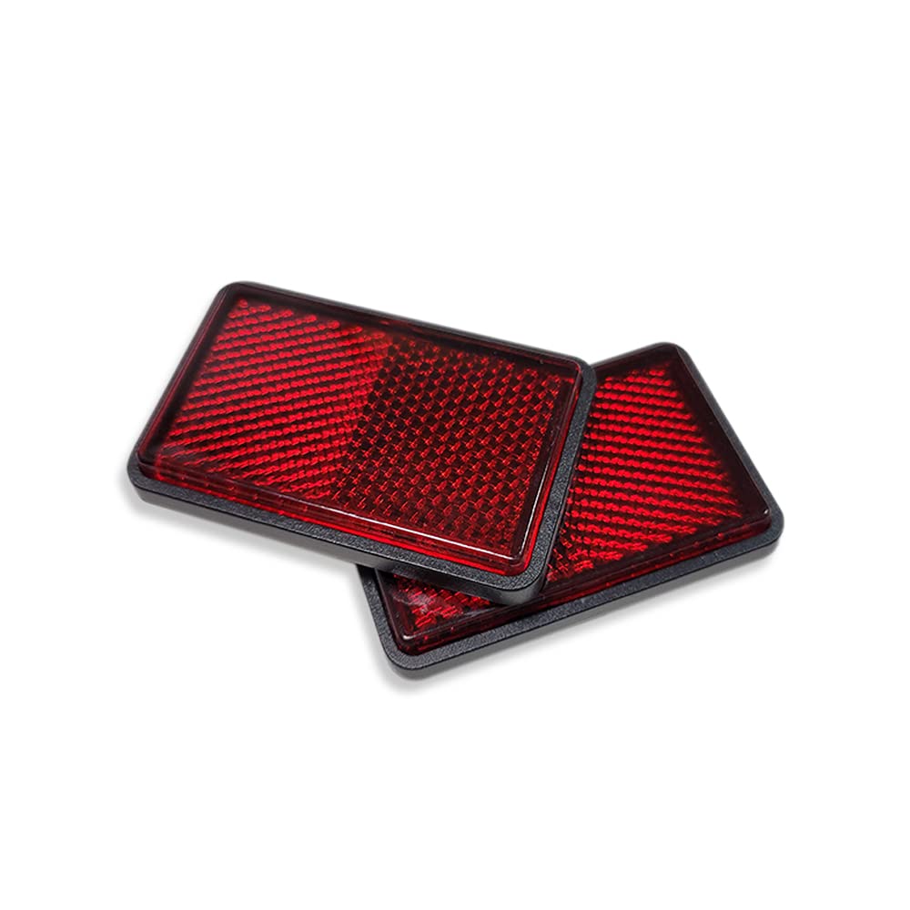 Snapklik.com : Stick-on Red Rectangular Reflectors - Safety Spoke ...