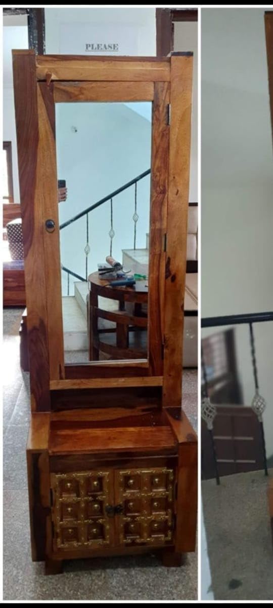 Rajasthali Furniture Sheesham Wood Dresing Table, Organizer Makeup ...