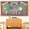 Amazon.com: Whaline 82Pcs Patriotic Bulletin Board Decorations Kit 4th ...