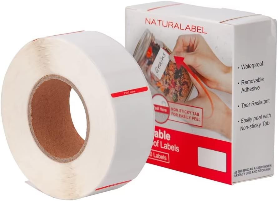 Amazon.com : NATURALABEL 500 PCS Blank Removable Freezer Labels with ...