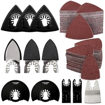 161Pcs Oscillating Tool Sanding Pad Kit, Includes 3Pcs Triangle Sanding ...