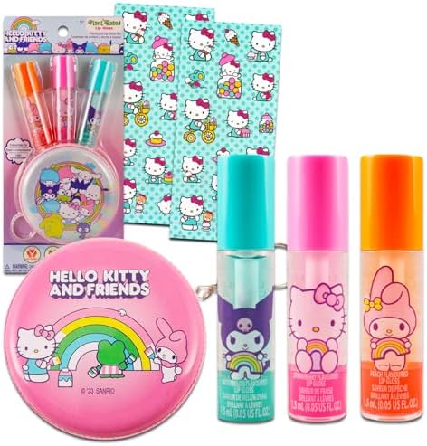 Amazon.com : Hello Kitty Lip Gloss & Coin Purse For Beauty - Bundle ...