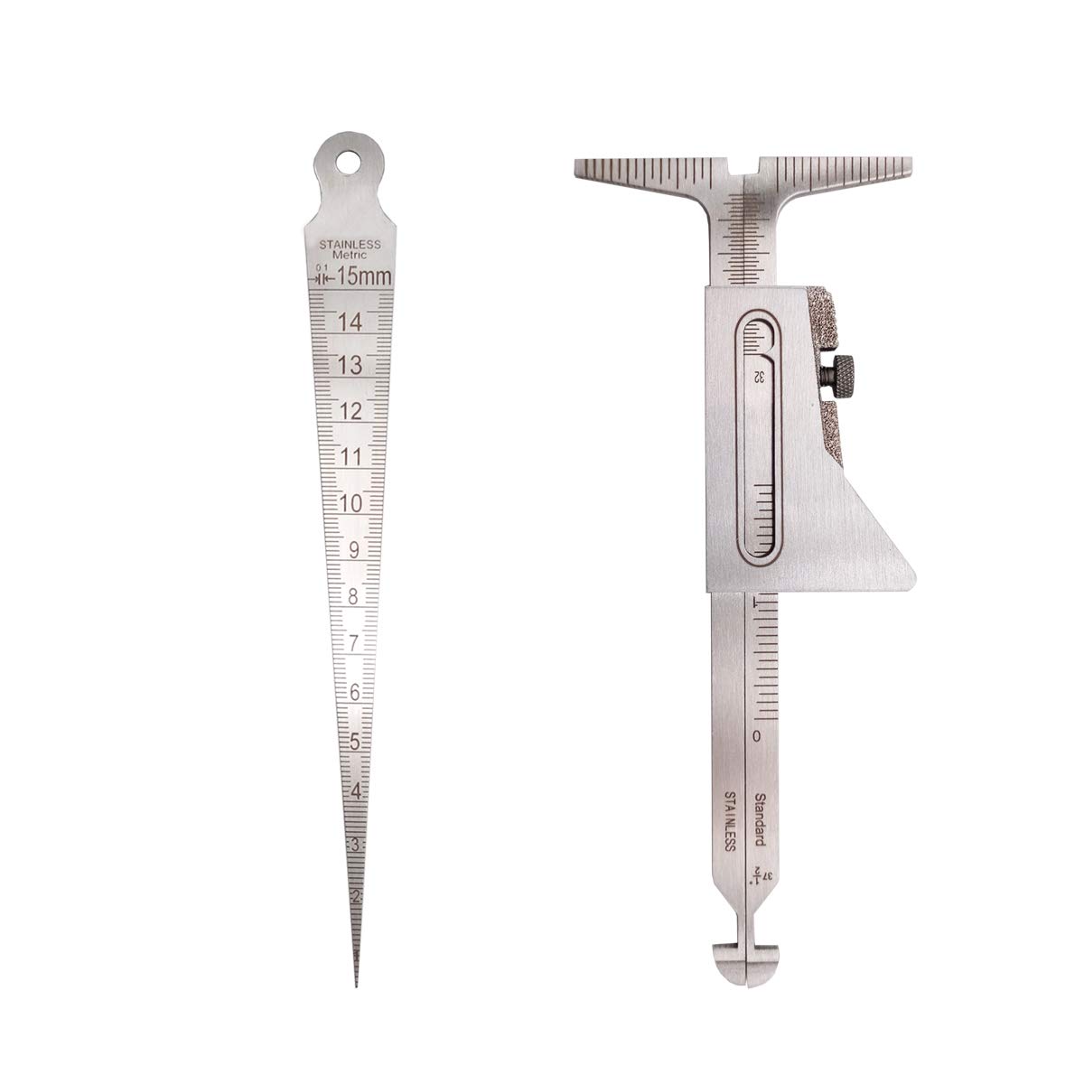 Necygoo Weld Gauge Set Hi-Lo Welding Gauge and 1/32-5/8 Inch 1-15mm ...