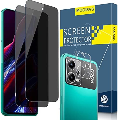Amazon.com: MOOISVS[2+2Pack for Xiaomi POCO X5 Pro PrivacyTempered ...