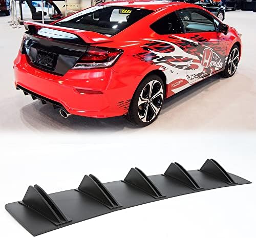 Amazon.com: RULLINE 33.5" x5.2" Universal Rear Bumper Lip Diffuser Car ...