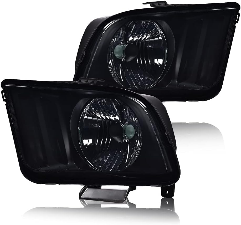 Amazon.com: Spec-D Tuning Black Housing Smoke Lens Headlights with LED ...