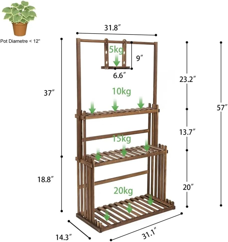 ALSMD – Caja de madera para patio, para plantar plantas elevadas ...
