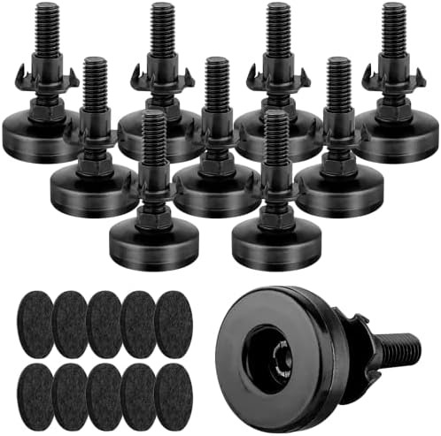 10 Set Adjustable Furniture Leveling Feet, Adjustable Leg Levelers for ...