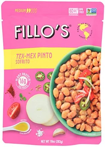 Amazon.com : Fillo's Tex Mex Pinto Beans, Ready To Eat Sofrito Beans ...