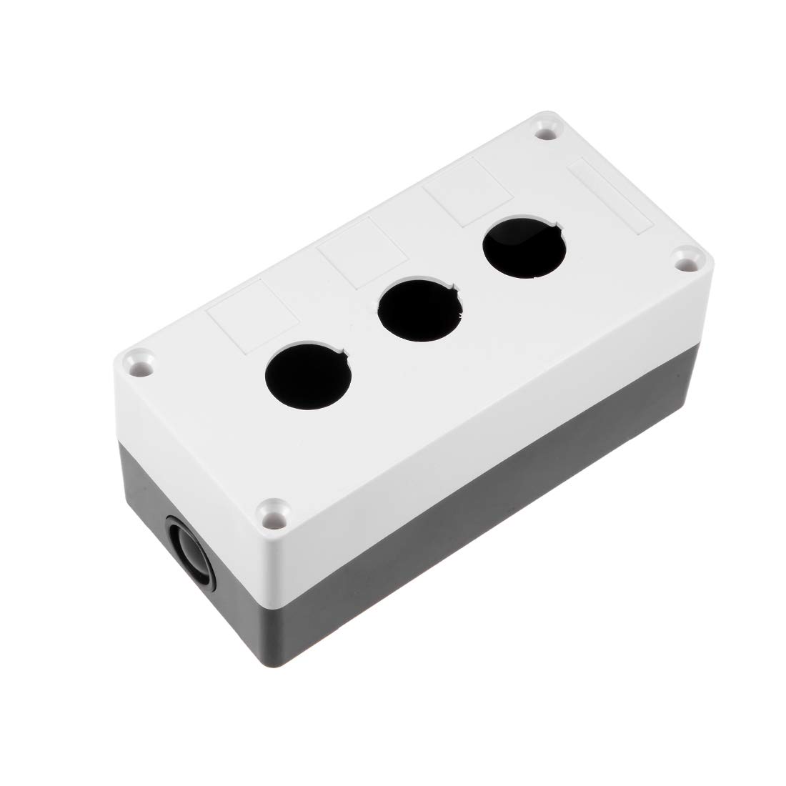 uxcell Push Button Switch Control Station Box 22mm 3 Button Hole Black ...