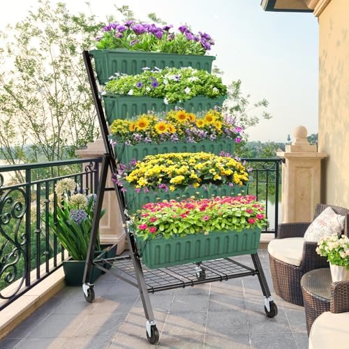 Amazon.com: Suyncll Vertical Raised Garden Bed Planter Box,5 Tiers ...