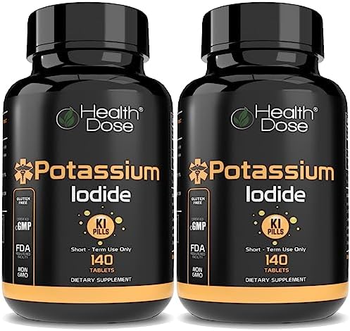 Amazon.com: Health Dose Potassium Iodide KI Pills 130mg 280 Tablets ...