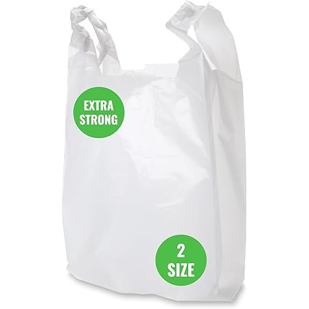 Fast Track 100 Pack Plastic Carrier Bags, Plastic Bags, Clear Bags ...