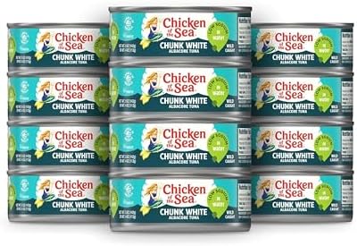 Amazon.com: Chicken of the Sea Wild Caught Chunk White Albacore Tuna in ...