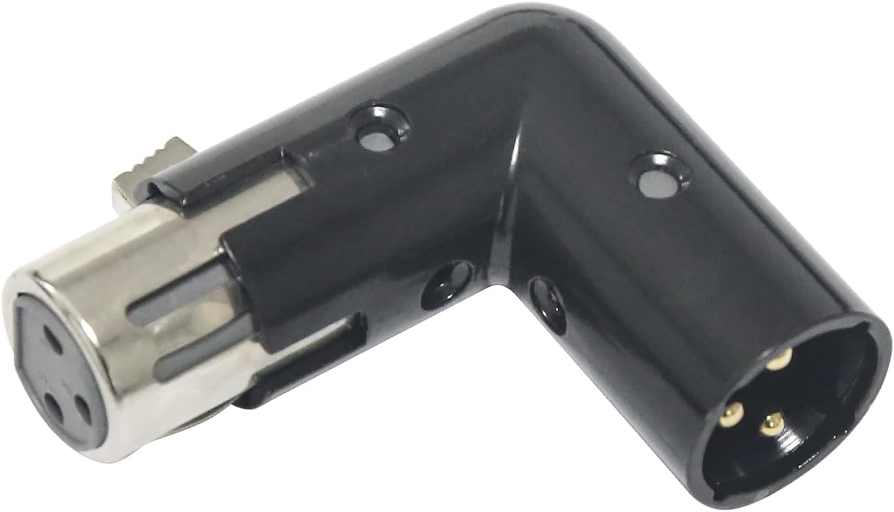 Amazon.com: 3-Pin XLR 90 Degree Adapter, Adjustable Male to Female ...