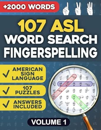 ASL Word Search American Sign Language Vol. 1: Improve your American ...