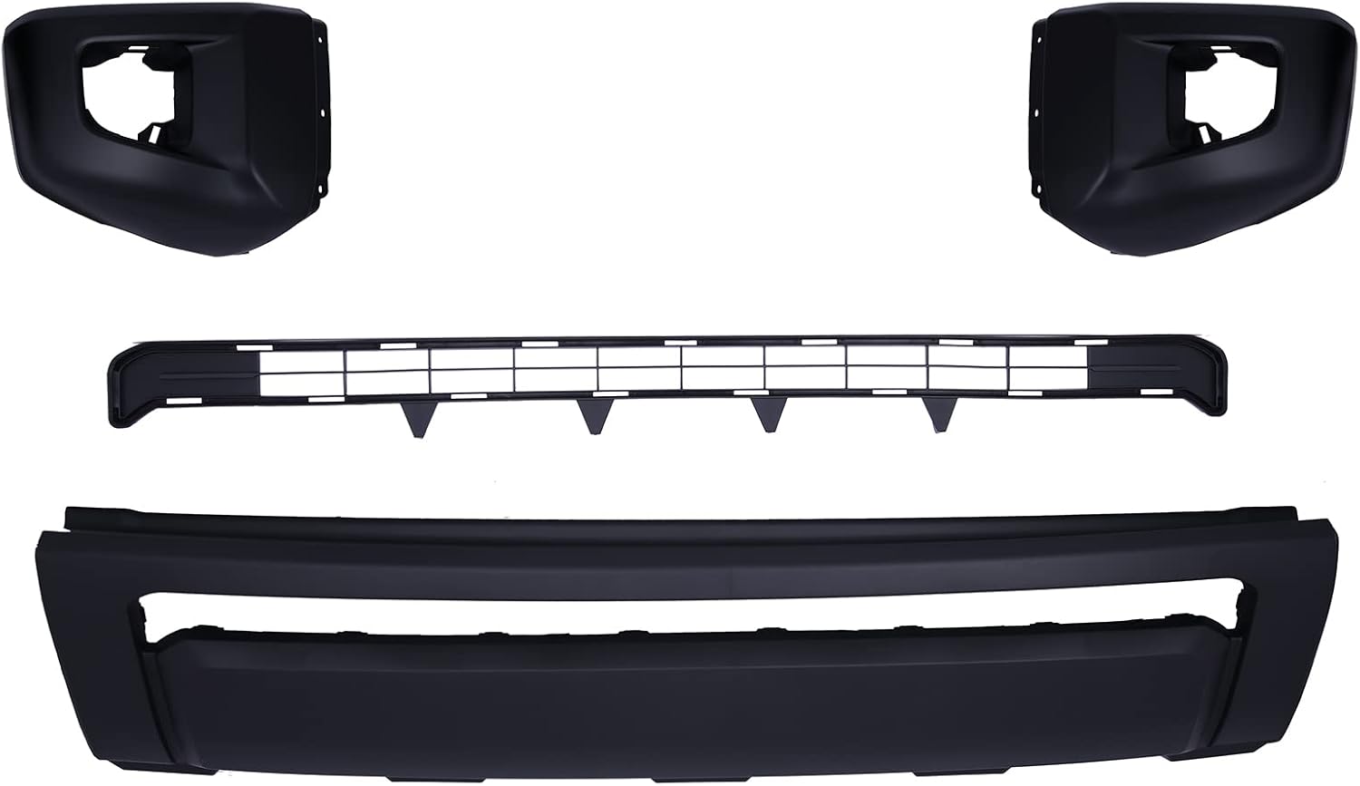 Amazon.com: KARPAL Front Bumper Grille Lower + Upper & Fog Light Lamp ...