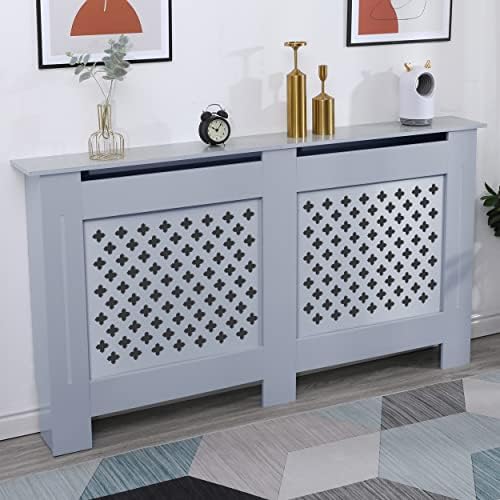 Radiator Cover Small, Radiator Cover, Modern Grey Painted MDF Wood ...